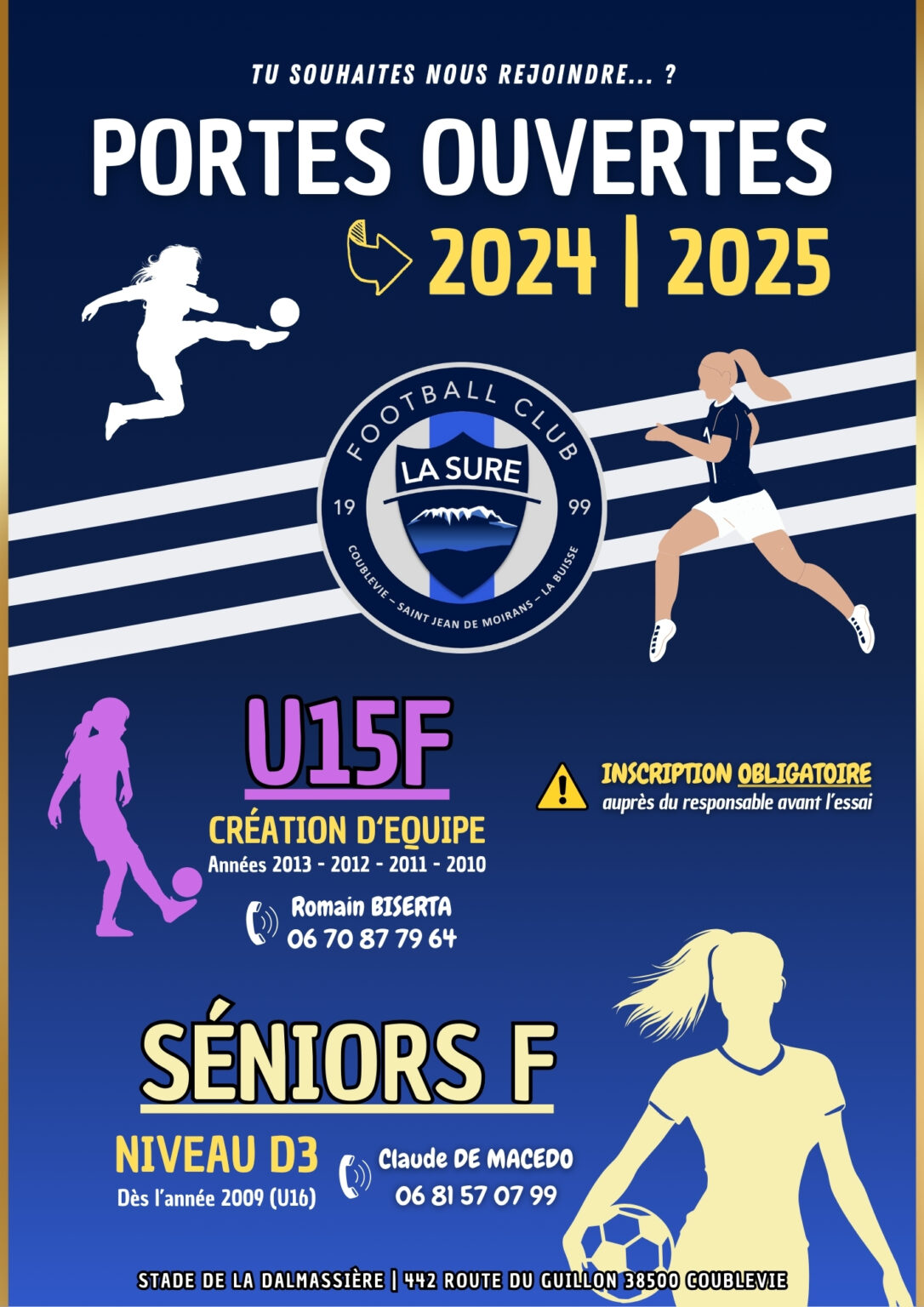 SÉANCES PORTES OUVERTES | 2024 - 2025 - Football Club La Sure